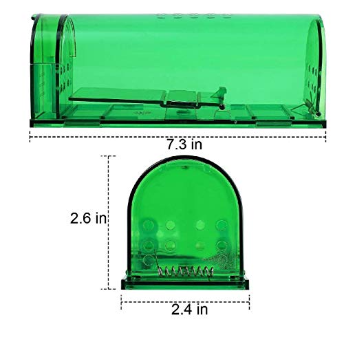 JM Traps 2019 New Upgraded Humane Mouse Trap, Easy to Set, Reusable, for Small Rodents,Pets Hamsters/Moles/Voles, Kids/Pet Safe