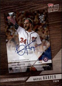 2019 topps 2018 topps now review baseball #tn-6 bryce harper official mlb trading card by topps