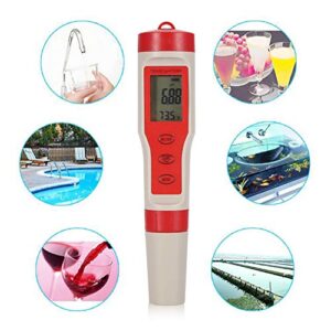 Water PH Tester 4 in 1 Function pH TDS EC Temp Digital Water Quality Tester Monitor Meter Test Pen