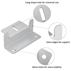 AOOHOOA Solar Panel Mounting Z Brackets Kit with Nuts and Bolts for RV Camper,Boat,Wall and Other Off Gird Roof Installation,A Set of 4 Units (4 Set)