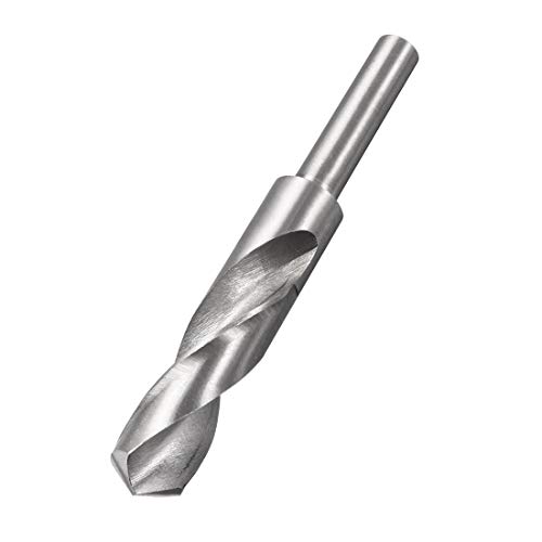 uxcell Reduced Shank Drill Bit 21mm High Speed Steel HSS 4241 with 1/2 Inch Straight Shank