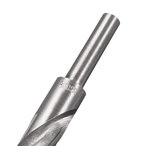 uxcell Reduced Shank Drill Bit 21mm High Speed Steel HSS 4241 with 1/2 Inch Straight Shank