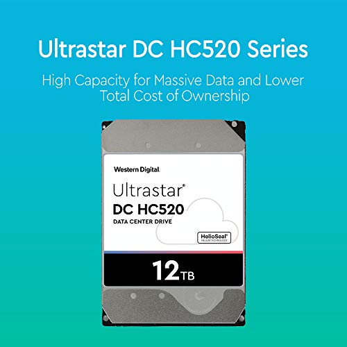 HGST - WD Ultrastar DC HC520 HDD | HUH721212ALE600 | 12TB 7.2K SATA 6Gb/s 256MB Cache 3.5-Inch Helium Data Center Internal Hard Disk Drive