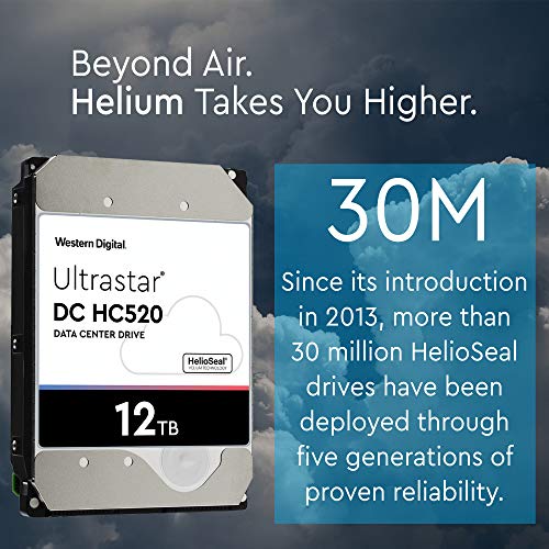 HGST - WD Ultrastar DC HC520 HDD | HUH721212ALE600 | 12TB 7.2K SATA 6Gb/s 256MB Cache 3.5-Inch Helium Data Center Internal Hard Disk Drive