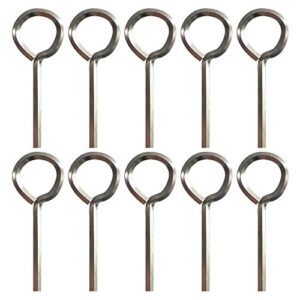 1/8” standard hex dogging key with full loop, allen wrench door key for push bar panic exit devices, solid metal - 10 packs