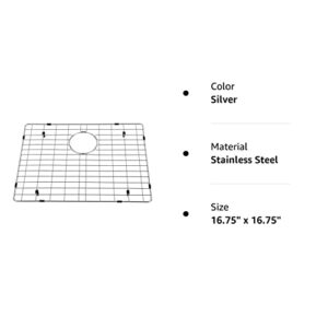 Starstar Sinks Protector Stainless Steel Kitchen/Yard/Bar/Laundry/Office Bottom Protector Grid, Rack For The Sink (16.75" x 16.75")