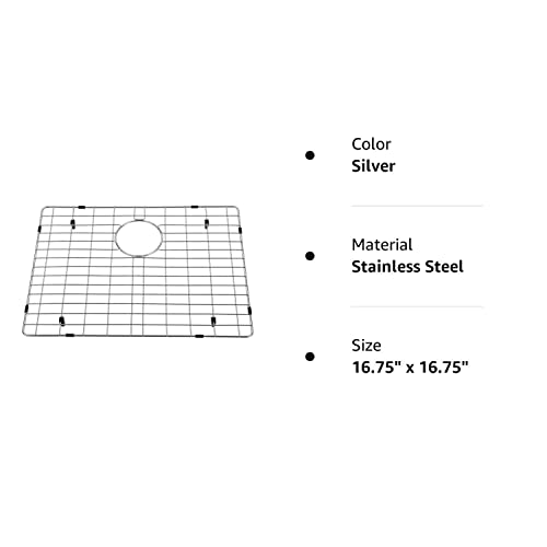 Starstar Sinks Protector Stainless Steel Kitchen/Yard/Bar/Laundry/Office Bottom Protector Grid, Rack For The Sink (16.75" x 16.75")