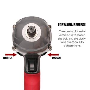 GETUHAND Electric Impact Wrench 1/2 Inch & 12 Volt 400N.M 300ft-lbs Max Torque with 1/2" Strong Square Drive, Portable Car Impact Wrench Kit with Sockets and Carry Case