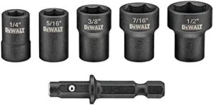 dewalt nut driver set, detachable, 5-piece (dwadnd5)