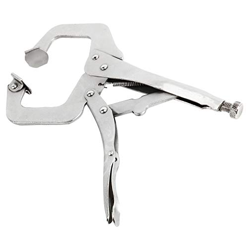 YaeGarden 11'' C Clamp Locking Pliers Adjustable Welding Clamps Locking Welding C Clamp w/Swivel Pad(5)