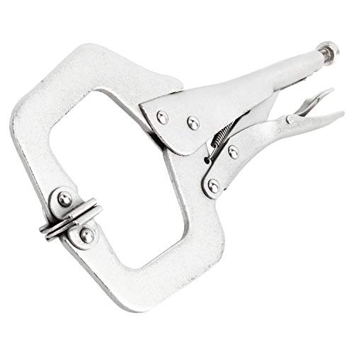 YaeGarden 11'' C Clamp Locking Pliers Adjustable Welding Clamps Locking Welding C Clamp w/Swivel Pad(5)