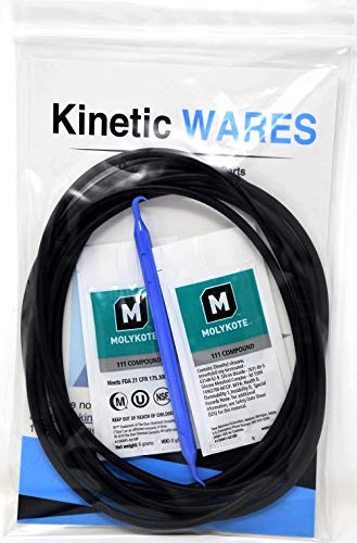 Kinetic Wares 151122 Oring Compatible with Big Blue, Pentek Pentair O-Ring OEM Size 6 Pcs w/Dow Molykote 111 O-Ring Lubricant and Scratch Free O-Ring Pick