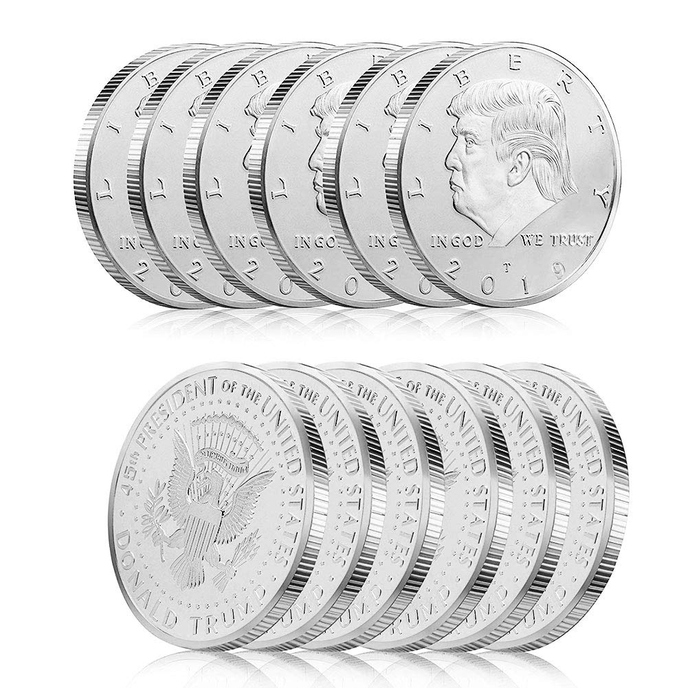 Donald Trump Coin, 2019 Silver Plated Collectable Coin, 45th President - 20 Pack