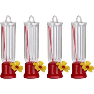 vimoa mini hummingbird feeder 4 pack small hummingbird feeders for outdoor 2.3oz