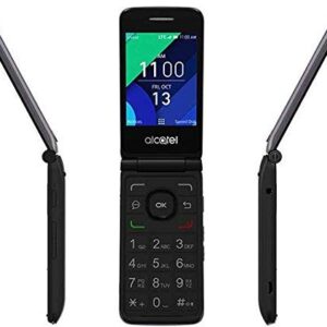 Alcatel QUICKFLIP 4044C | 4G LTE | HD Voice FlipPhone | Cricket Unlocked for T-Mobile & AT&T, Grey, 4GB