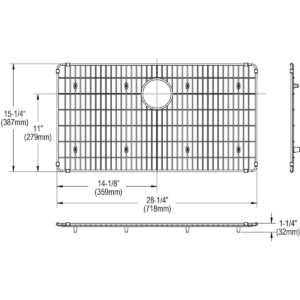 Elkay EBG2815 Stainless Steel Bottom Grid