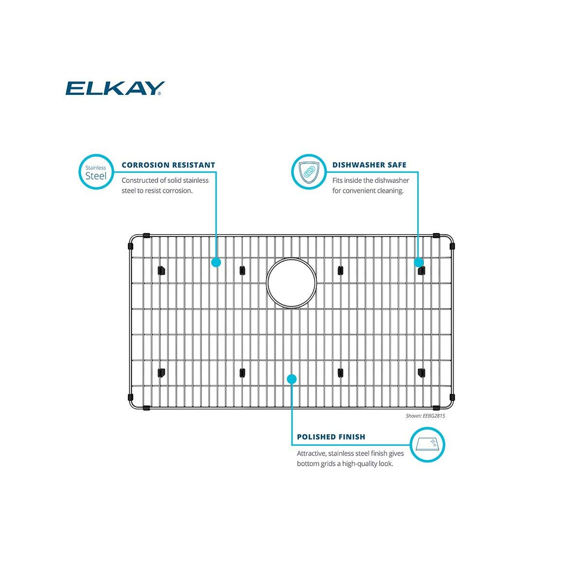 Elkay EBG2815 Stainless Steel Bottom Grid