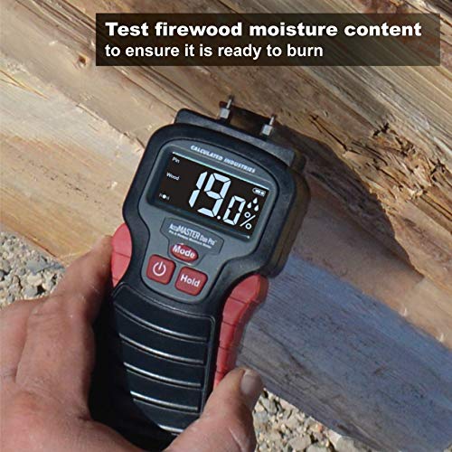 Calculated Industries 7445 AccuMASTER Duo Pro Pin & Pinless Moisture Meter Detects Hidden Leaks and Moisture | Combo Non-invasive Pad + Pin Sensors | for Restoration Contractors, Woodworkers, DIYs