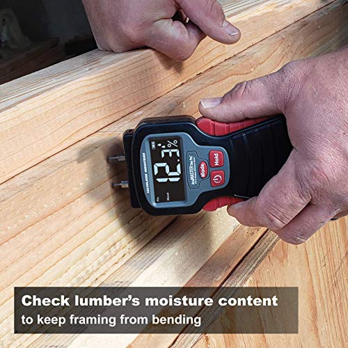 Calculated Industries 7445 AccuMASTER Duo Pro Pin & Pinless Moisture Meter Detects Hidden Leaks and Moisture | Combo Non-invasive Pad + Pin Sensors | for Restoration Contractors, Woodworkers, DIYs