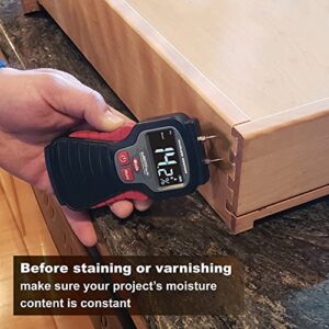 Calculated Industries 7445 AccuMASTER Duo Pro Pin & Pinless Moisture Meter Detects Hidden Leaks and Moisture | Combo Non-invasive Pad + Pin Sensors | for Restoration Contractors, Woodworkers, DIYs