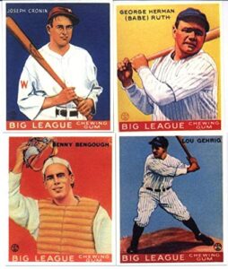 1933 goudey baseball reprint complete set 240 cards babe ruth, lou gehrig