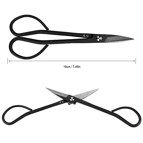 Atyhao 190mm Stainless Steel Garden Bonsai Scissors Shear Root Branch Trimming Pruning Tools