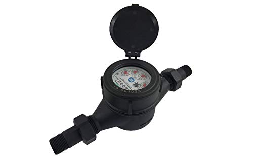 DAE MJP-75 NSF61 Non Lead Potable Plastic Water Meter, 3/4" NPT Couplings, Gallon