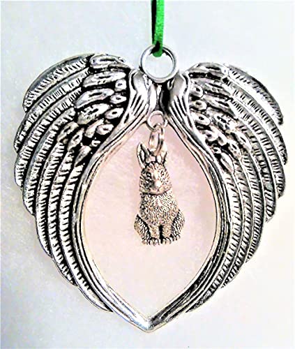 Bunny Loss Memorial Angel Wings Ornament Keepsake Sympathy Gift for Pet Owner