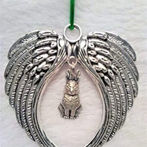 Bunny Loss Memorial Angel Wings Ornament Keepsake Sympathy Gift for Pet Owner