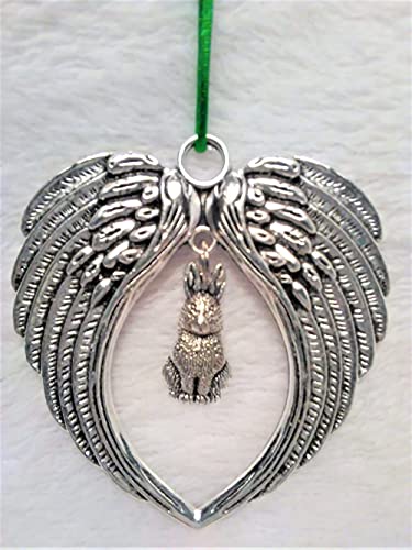 Bunny Loss Memorial Angel Wings Ornament Keepsake Sympathy Gift for Pet Owner