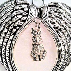 Bunny Loss Memorial Angel Wings Ornament Keepsake Sympathy Gift for Pet Owner