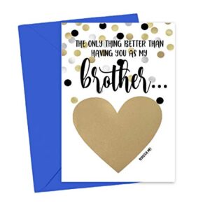 Will You Be My Best Man Scratch Off Card for Brother, Bridal Party Proposal Card from Bride and Groom, Best Friend (Brother Best Man)