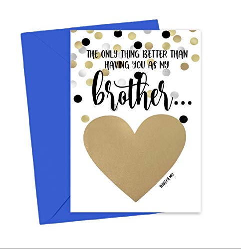 Will You Be My Best Man Scratch Off Card for Brother, Bridal Party Proposal Card from Bride and Groom, Best Friend (Brother Best Man)