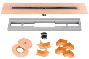 schluter systems kerdi-line channel body shower drain 24" (kl1v60e60)