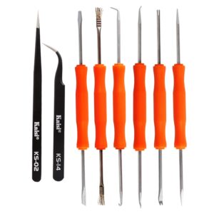 kaisiking 6 pcs double sided soldering assist aid repair tool with 2 precision tweezers for electronics repair and soldering