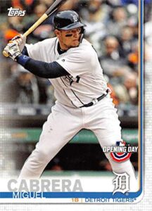 2019 topps opening day #23 miguel cabrera detroit tigers baseball card