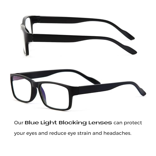 Readerest Blue Light Blocking Reading Glasses, UV Protection, Blue Light Glasses Men No Magnification