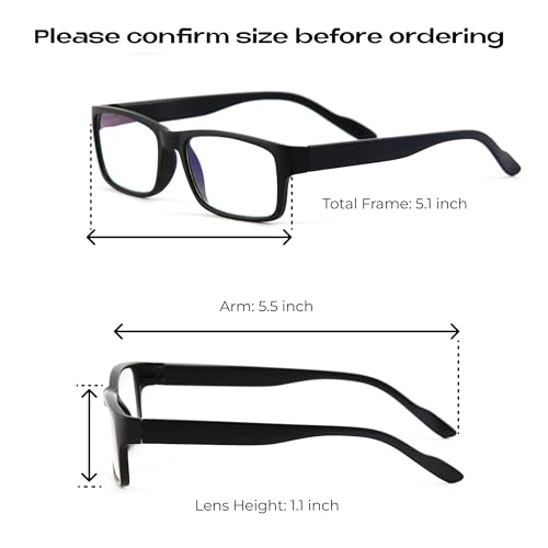 Readerest Blue Light Blocking Reading Glasses, UV Protection, Blue Light Glasses Men No Magnification