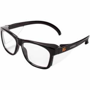 kleenguard™ v30 maverick eye protection (49309), with kleenvision™ anti-fog coating, clear lenses, black frame (qty 1)