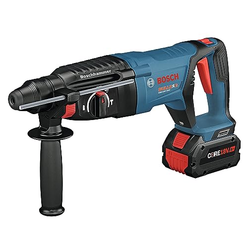 BOSCH GBH18V-26DK24 18V EC Brushless SDS-plus® Bulldog™ 1 In. Rotary Hammer Kit with (2) CORE18V® 8 Ah High Power Batteries