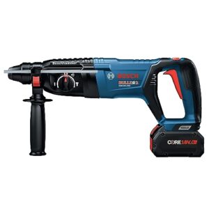 BOSCH GBH18V-26DK24 18V EC Brushless SDS-plus® Bulldog™ 1 In. Rotary Hammer Kit with (2) CORE18V® 8 Ah High Power Batteries