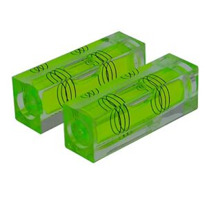 highprecision mini level bubble small horizontal bubble three line horizontal pearl level magnetometer (52 * 18 * 15mm green)2pcs