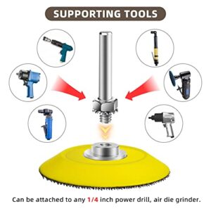 2 Inch (50mm) Hook and Loop Sanding Pad for Sanding Discs with 1/4 Inches Shank Drill Attachment and Soft Foam Layer Buffering Pad, 5 Pack