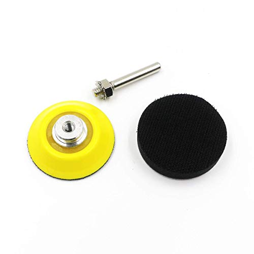 2 Inch (50mm) Hook and Loop Sanding Pad for Sanding Discs with 1/4 Inches Shank Drill Attachment and Soft Foam Layer Buffering Pad, 5 Pack