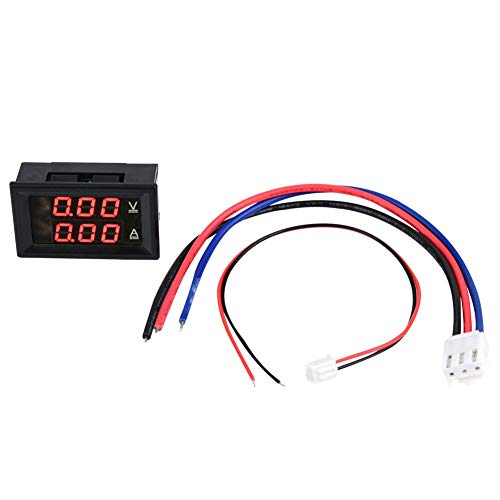 Digital Voltmeter Ammeter 3 Digit DC 0-100V 50A/100A Voltmeter Ammeter Gauge Dual LED Panel Red Blue(1)