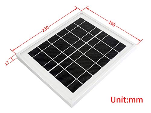 Waveshare Mini Solar Panel (6V 5W) with 156 Monocrystalline Cell for Solar Power Manager, Toughened Glass+ Anodic Oxidation Aluminum Alloy+ 0.25mm PET Material,6.0V ± 5% Voltage