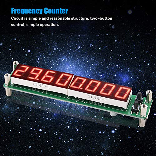 PLJ-8LED-H RF Frequency Counter Cymometer Tester Module 0.1~1000MHz (Backlit Font red)