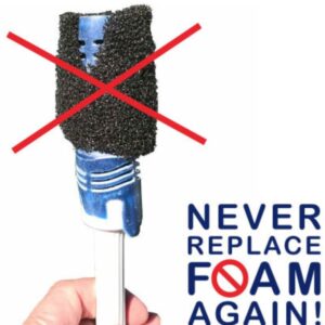 SWASHER No Spray - Pool Cleaner Tail Scrubber for Polaris/Pentair Pool Vac - Replaces Sweep Hose Foam End with Durable Rotating Flexible Sweeper to Improve Pool Cleaning and Reduce Maintenance Cost