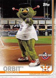 2019 topps opening day mascots baseball #m-6 orbit houston astros official mlb trading card