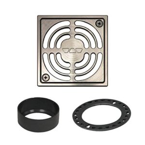 schluter indoor kerdi-drain grate kit, 4in brushed nickel, 720p